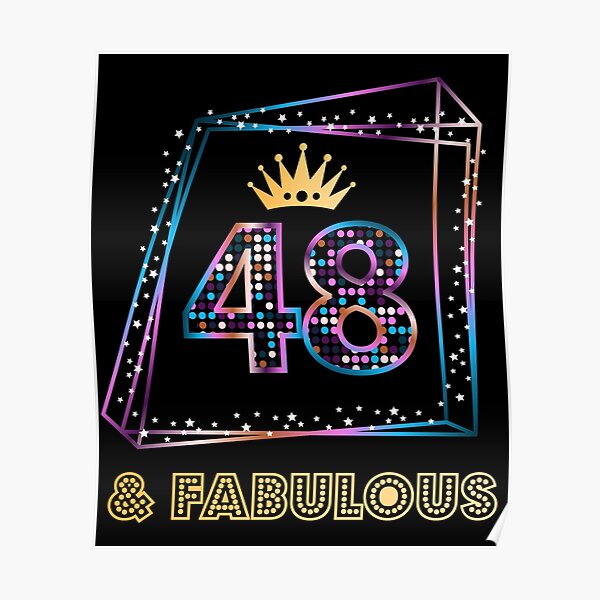 "48 And Fabulous Birthday Party Sassy 48 Year Old Celebration 48th ...