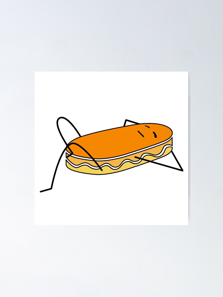 "Lazy Flan, cute, Kawaii, Illustration, food with emotion, yellow ...
