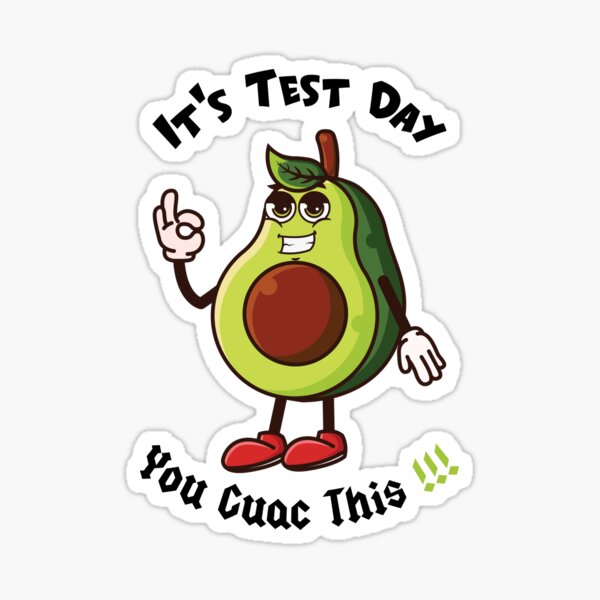 "It's Test Day You Guac This Retro Vintage Sunset, Funny CuteTesting ...