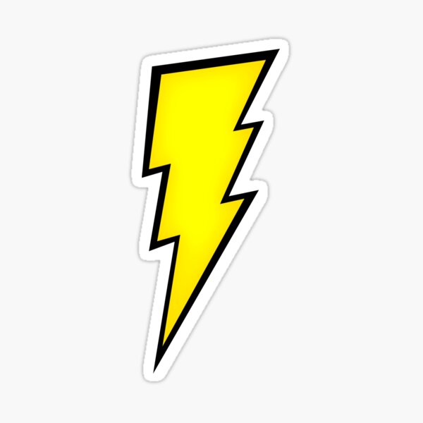 "Yellow lightning diagram" Sticker by Helmymohamed | Redbubble