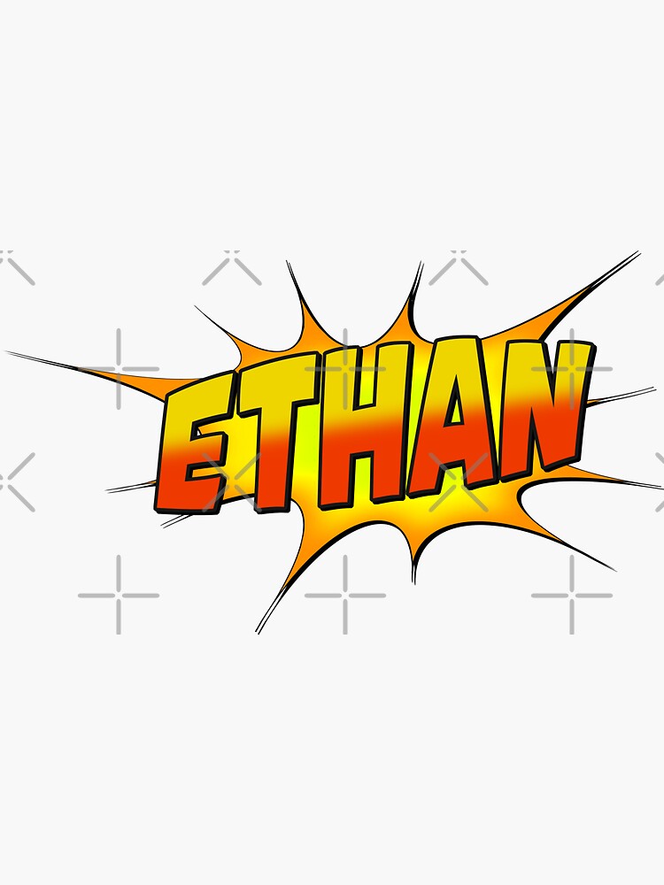 "Ethan" Sticker for Sale by rogue-design | Redbubble