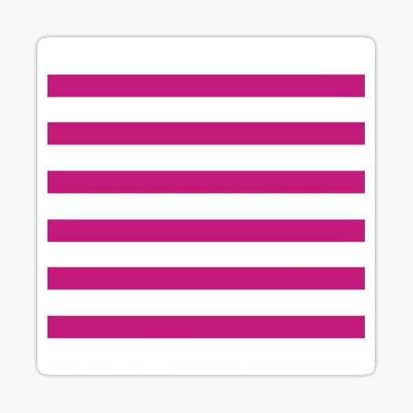 "Raspberry Dark Pink Stripes on White" Sticker for Sale by ...