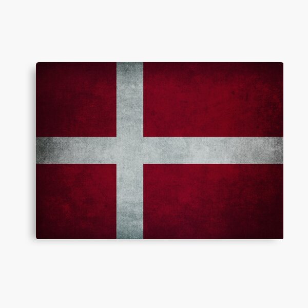"Flag of Denmark Dannebrog" Canvas Print by CalRay | Redbubble