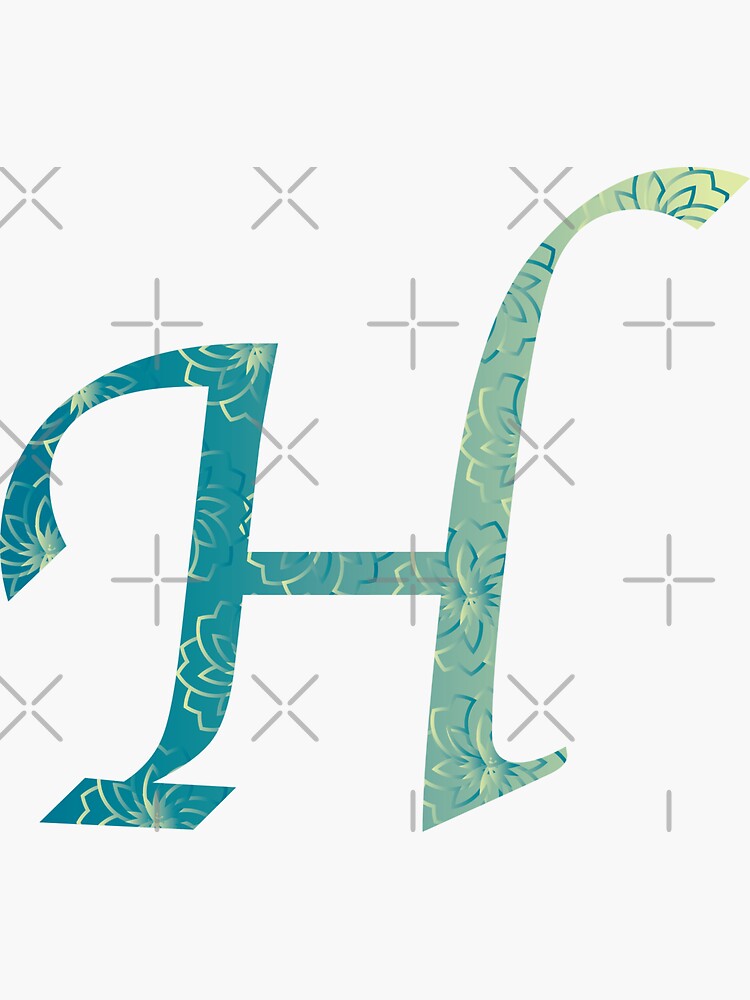 "Letter H Sticker" Sticker for Sale by SakiOno | Redbubble