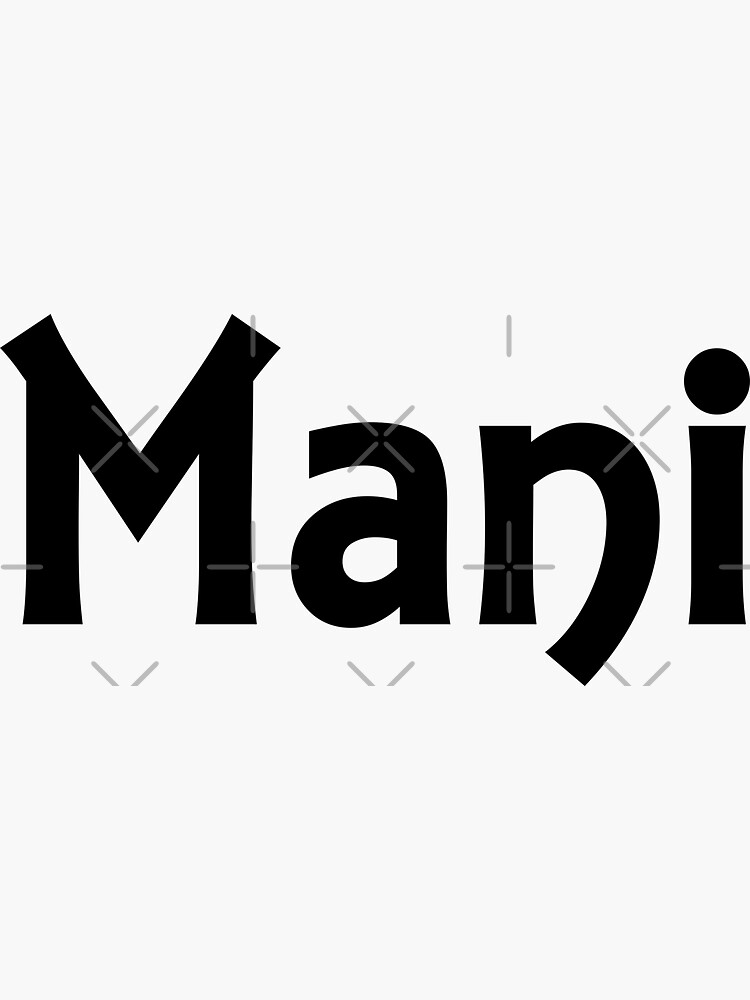 "Mani (Name)" Sticker by ArtRiver | Redbubble