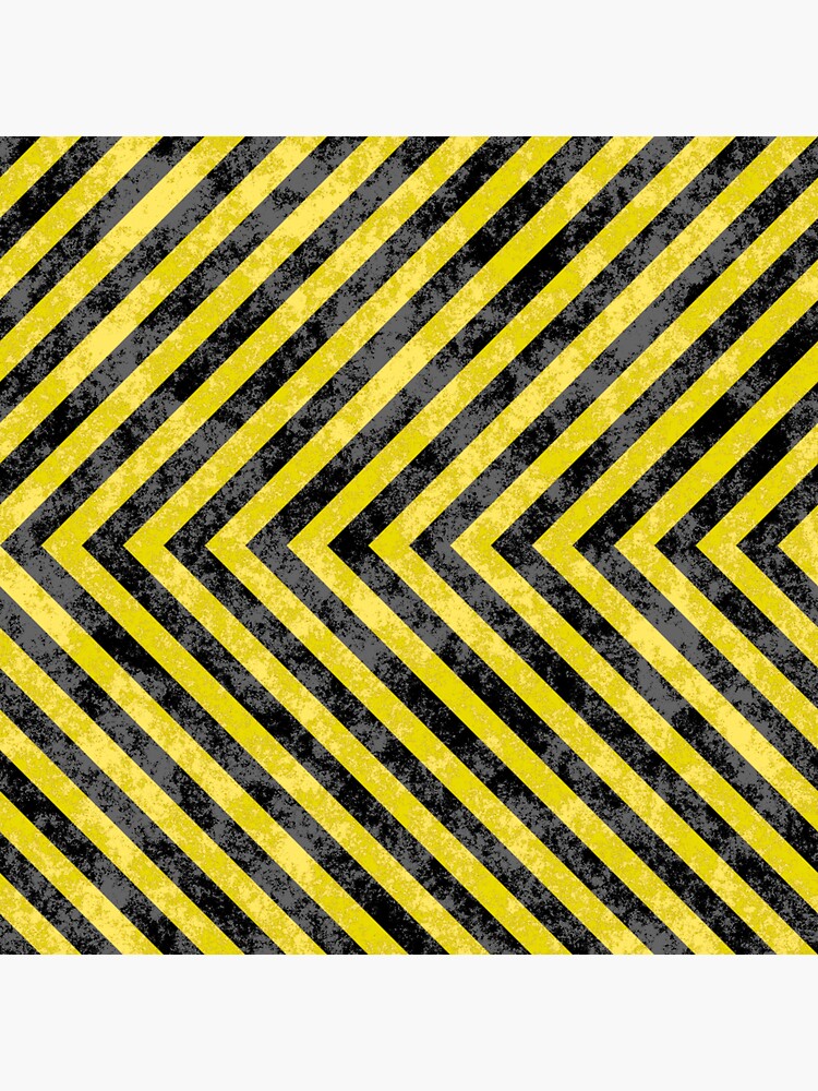 "Diagonal Yellow and Black Grunge Hazard Stripes " Sticker for Sale by ...