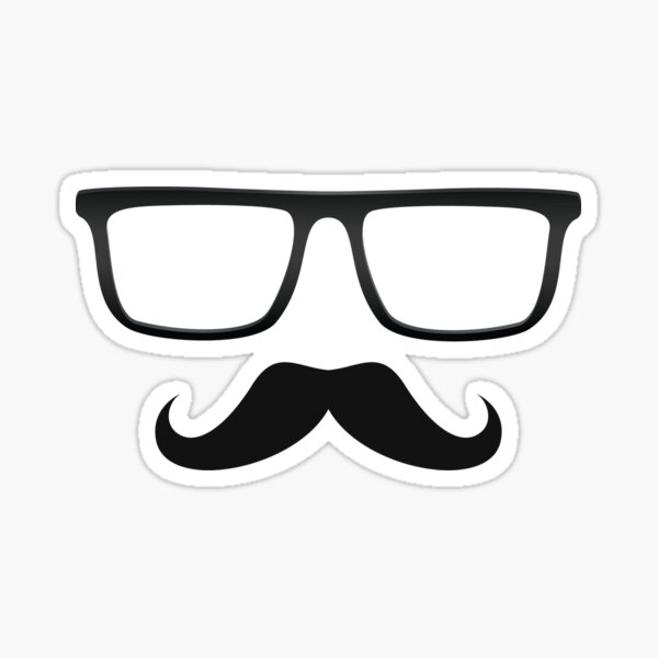 "Spects and Moustache Premium" Sticker for Sale by Seven10Clothing ...
