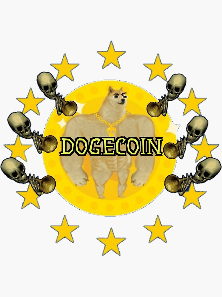 "DogeCoin" Sticker by Bothas | Redbubble