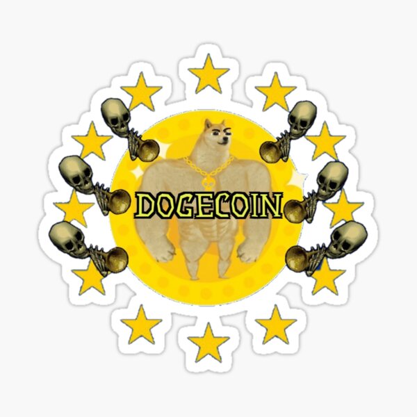 "DogeCoin" Sticker by Bothas | Redbubble