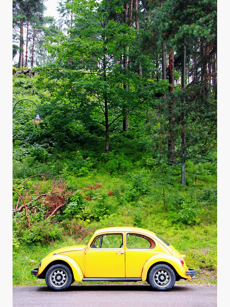 "A Yellow Car" Sticker by Domabi-Photos | Redbubble