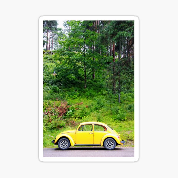 "A Yellow Car" Sticker by Domabi-Photos | Redbubble