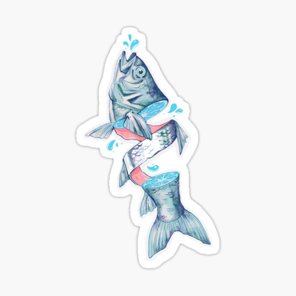 "Trans fish peeling design" Sticker by Ivegotartitude | Redbubble