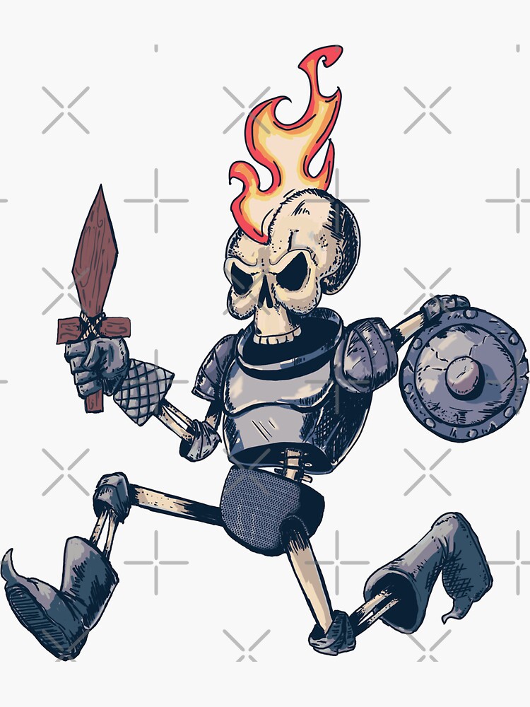 "SKELETON KNIGHT" Sticker by DroidMonkey | Redbubble