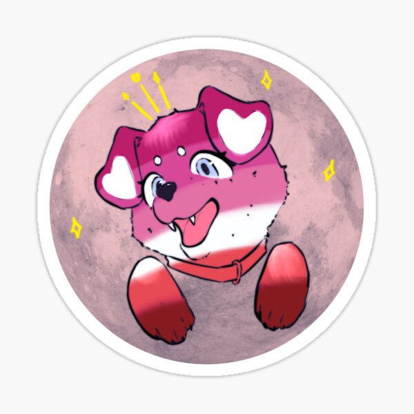 "Lesbian Pride Dog" Sticker for Sale by blurryspirits | Redbubble