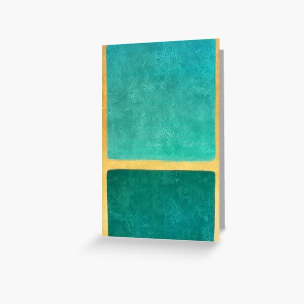 "Mark Rothko Inspired - Green And Gold - Fans of Rothko" Greeting Card ...