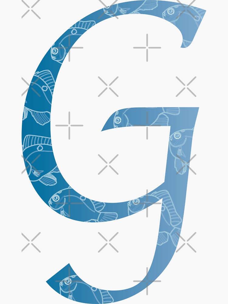 "Letter G Sticker" Sticker for Sale by SakiOno | Redbubble