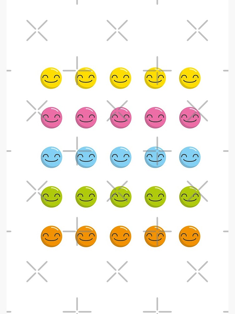 "Mini Smiley Face Emoji Combo Planner Rainbow Sticker Pack Vol.1 ...