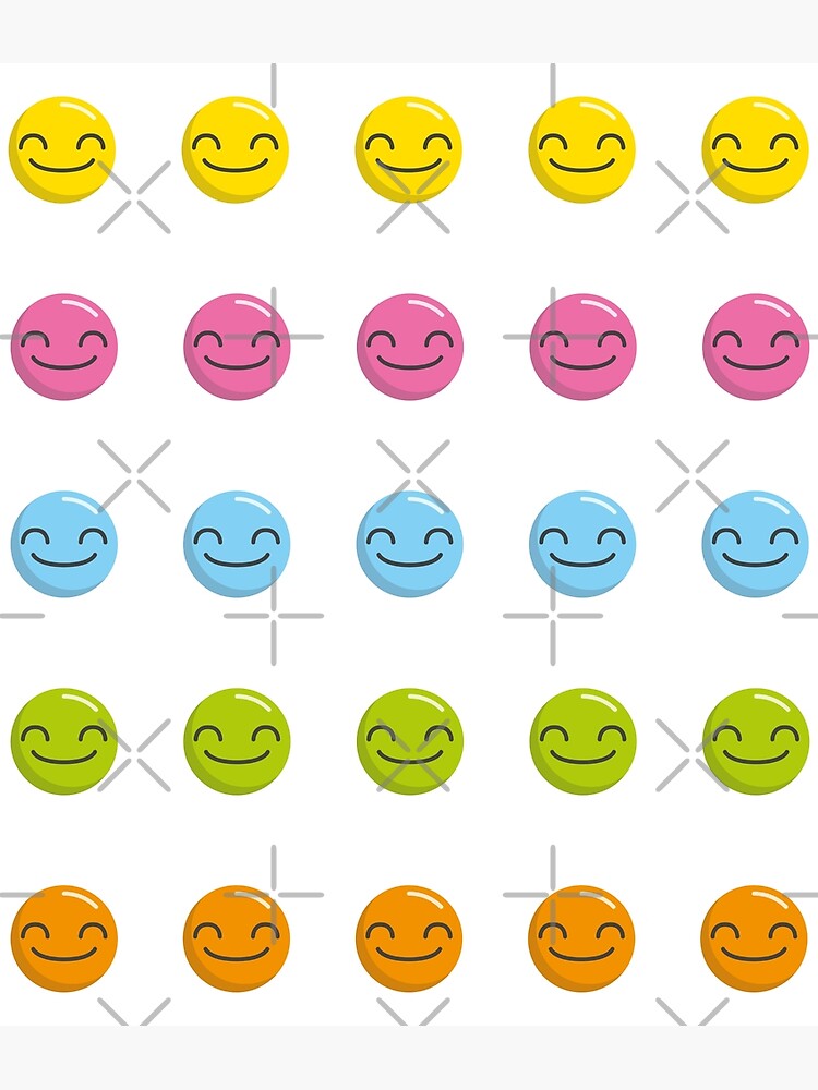 "Mini Smiley Face Emoji Combo Planner Rainbow Sticker Pack Vol.1 ...