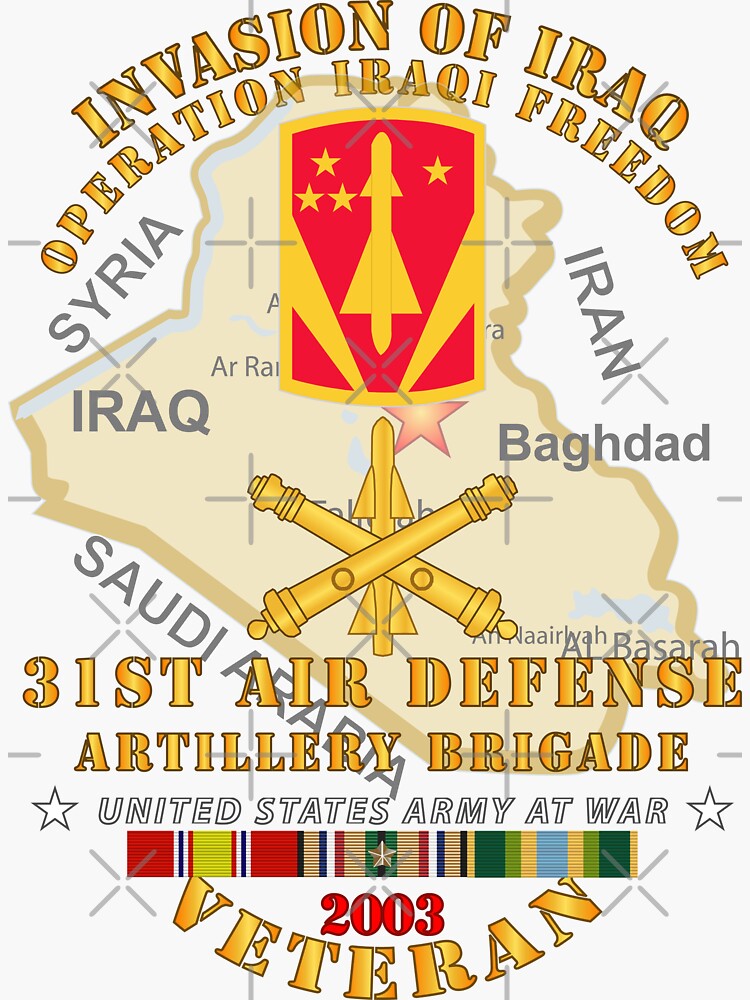 Pegatina «Ejército - Artillería de Defensa Aérea 31 Bde - OIF ...