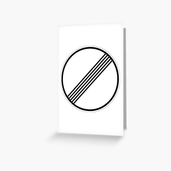 "German Autobahn Unlimited Speed limit sign" Greeting Card by Spyromike ...