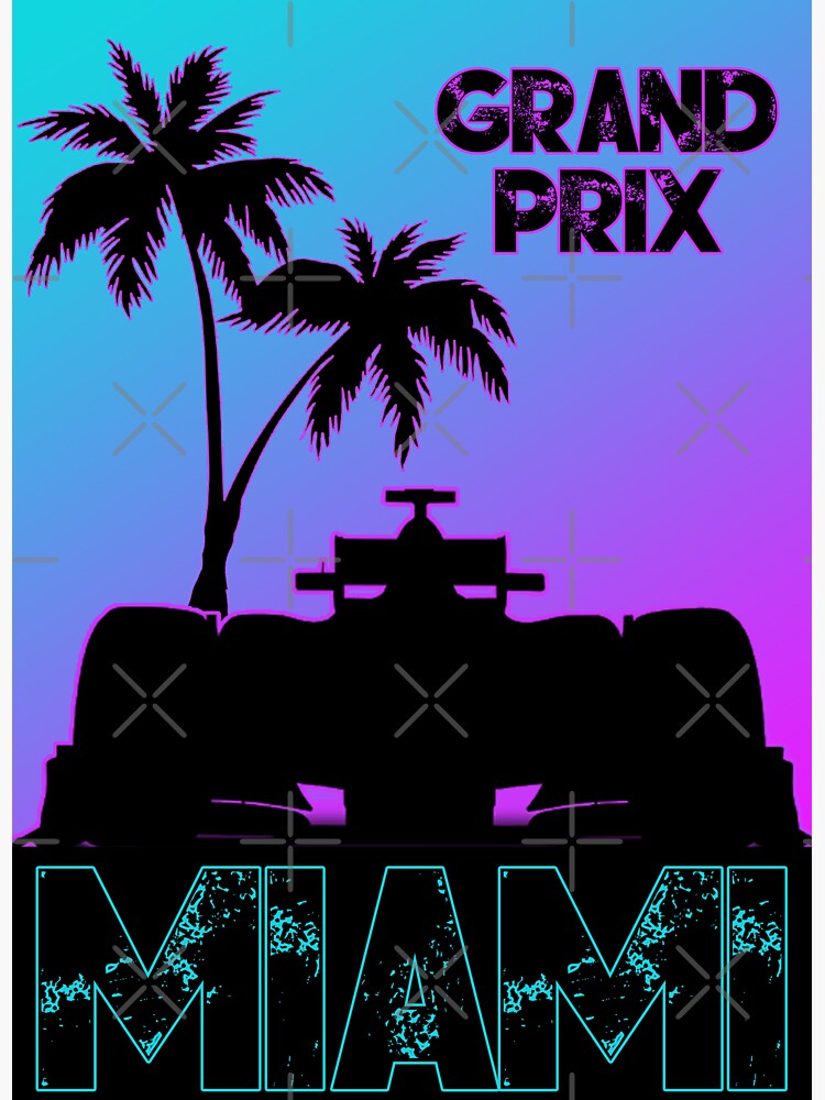 "Miami Grand Prix - F1 shirt Design" Sticker for Sale by RT-art | Redbubble
