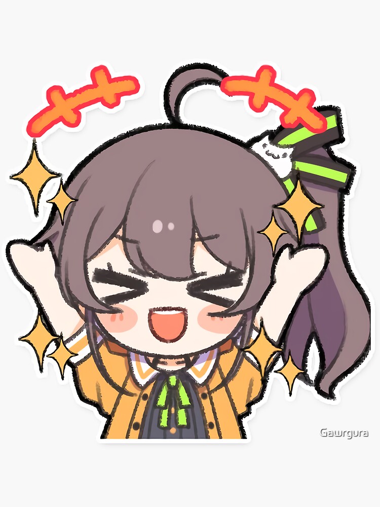 "Natsuiro Matsuri Cheering Chibi Hololive" Sticker for Sale by Gawrgura ...
