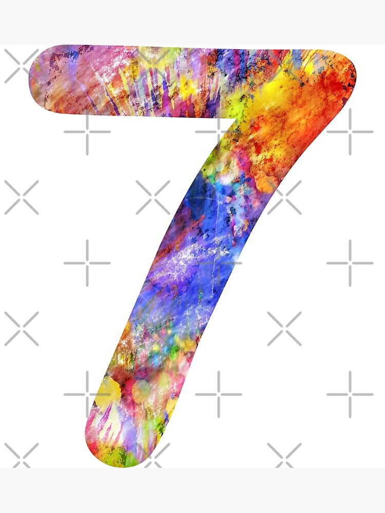 "Number 7 Colorful Seven Gift" Poster by Shariss | Redbubble