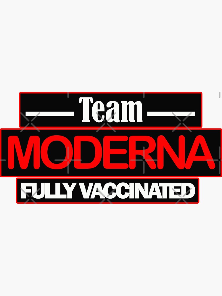 "Team Moderna" Sticker for Sale by Redroomedia | Redbubble