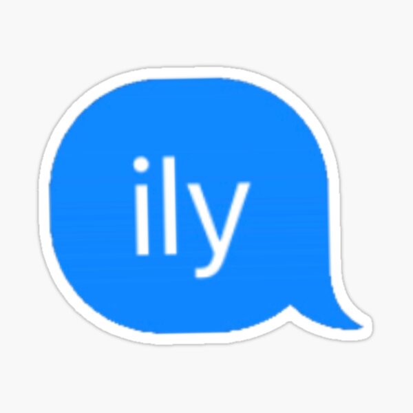 "ily iphone text bubble cute trendy funny vsco" Sticker for Sale by ...