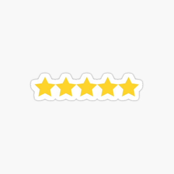 "5 star rating" Sticker by warjun11 | Redbubble