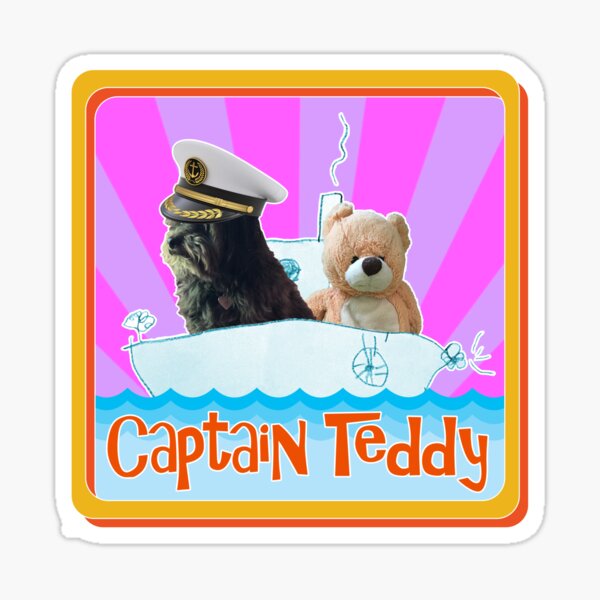 "Captain Teddy" Sticker by kittinfish | Redbubble