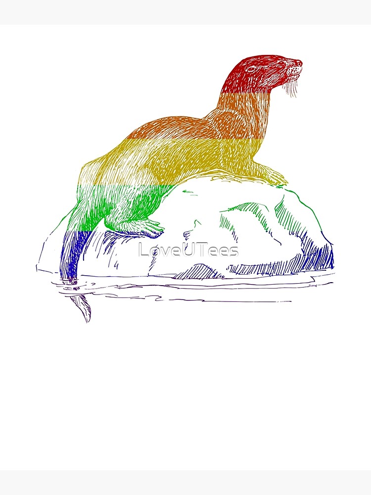 "Love U Tees Funny Rainbow Animals otter LGBT Pride Week Swag, Unique ...