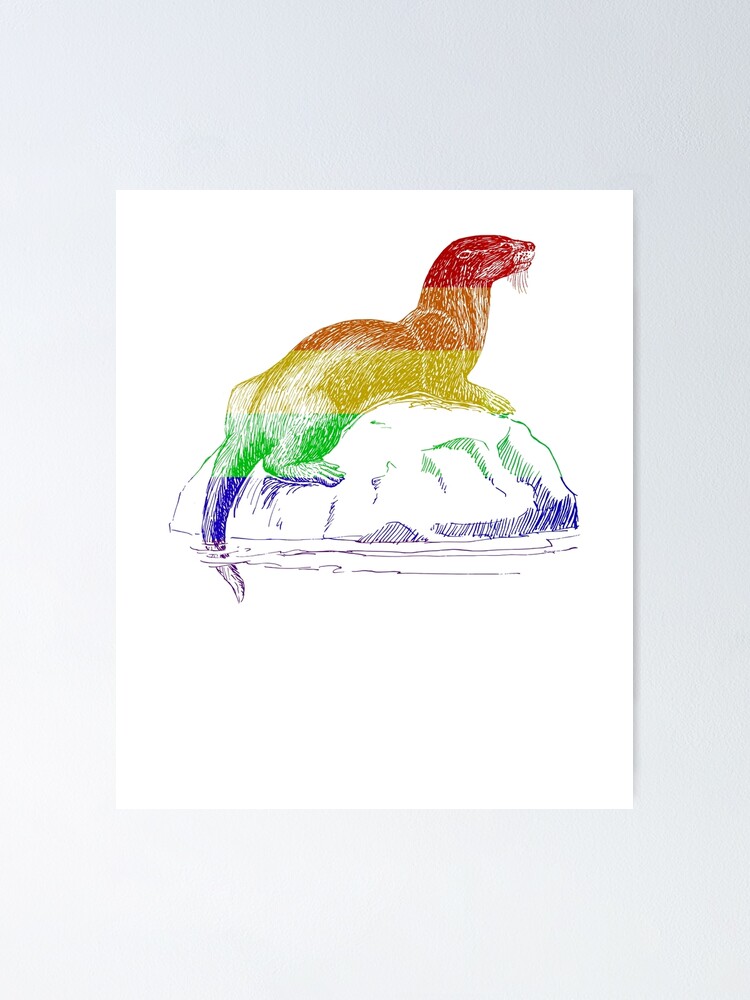 "Love U Tees Funny Rainbow Animals otter LGBT Pride Week Swag, Unique ...