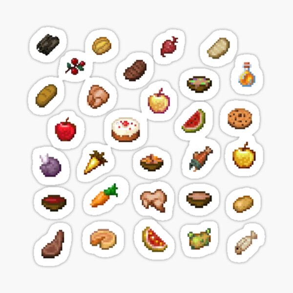 "Minecraft Food Sticker Sheet" Sticker by aestheticvibing | Redbubble