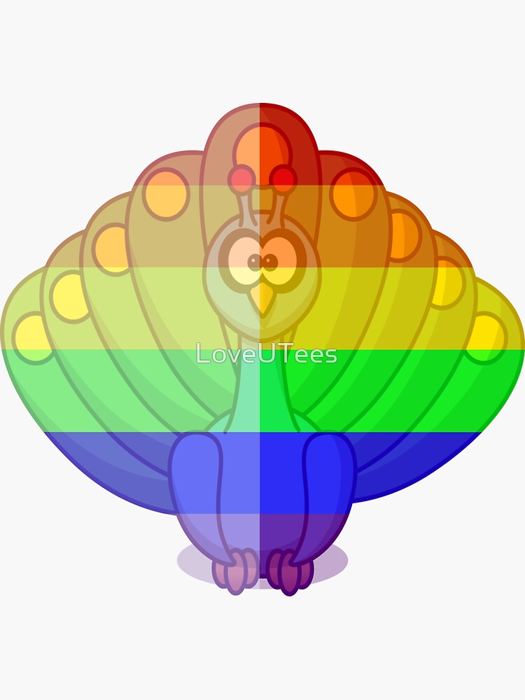 "Love U Tees Funny Rainbow Animals Peacock, bird LGBT Pride Week Swag ...