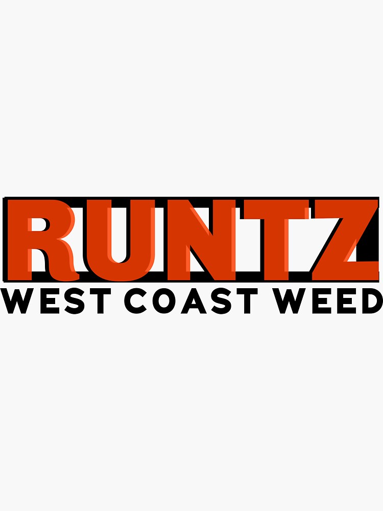 "RUNTZ - WEST COAST WEED" Sticker for Sale by DOLOMERCH | Redbubble