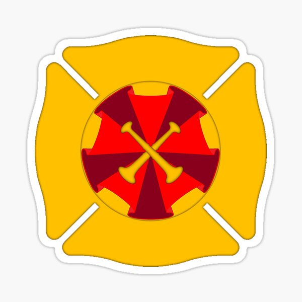 "Gold firefighter Battalion Chief Badge" Sticker by Ptuck-Honors ...