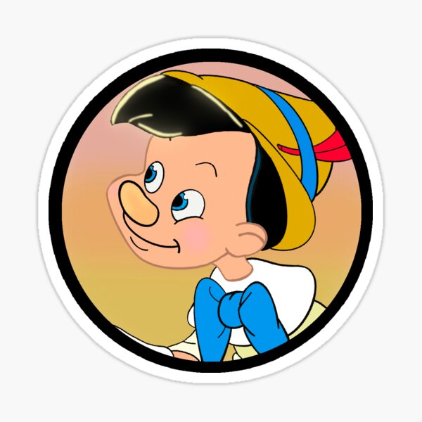 "Pinocchio!" Sticker for Sale by LilSunnyBunny | Redbubble