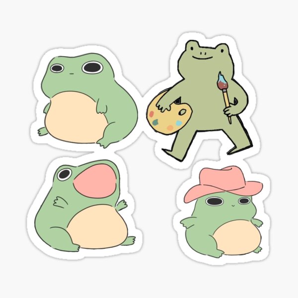 "cute frogs" Sticker for Sale by caromartiiinez | Redbubble