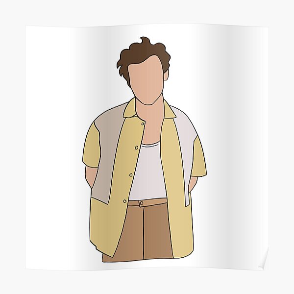 "harry styles yellow shirt" Poster for Sale by littlelight- | Redbubble