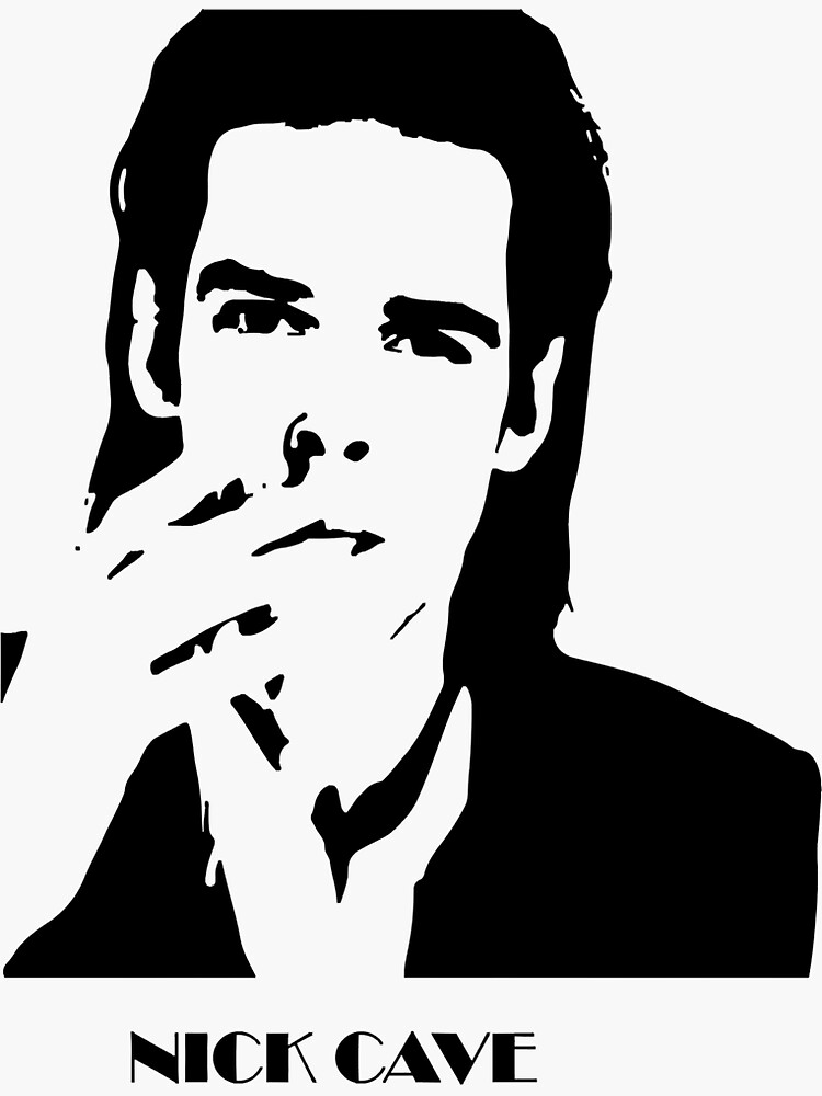 "Nick-Cave" Sticker for Sale by airsicknew | Redbubble