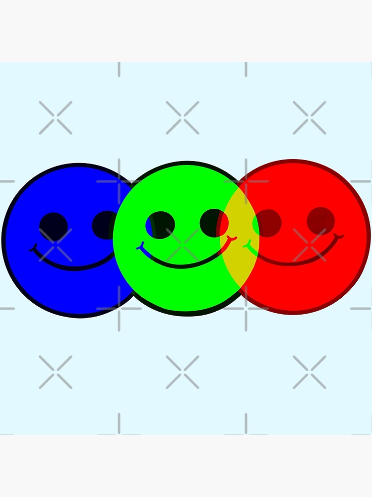 "RGB Smiling Faces " Poster for Sale by TheDoggoDraws | Redbubble