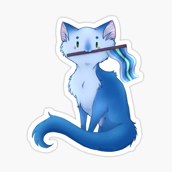 "Boyflux/Manflux Pride Cat" Sticker for Sale by strwbrykitty | Redbubble