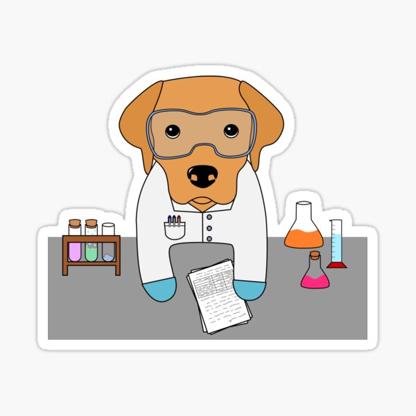 "Lab Dog Pun" Sticker for Sale by chrispy-doodles | Redbubble