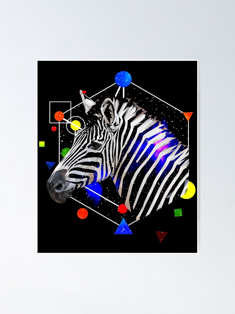 "Zebra animal universe galaxy stars moon animals" Poster for Sale by ...