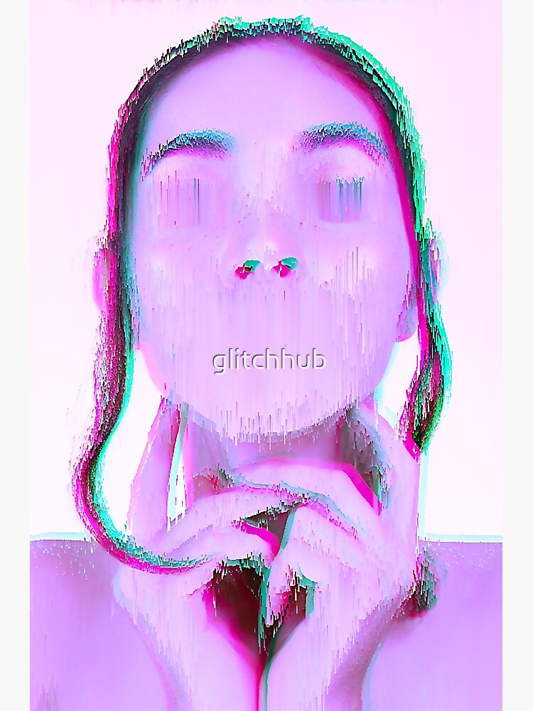 "Creepy Girl Horror Glitch Art" Art Print for Sale by glitchhub | Redbubble