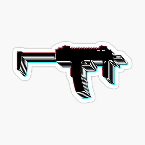 "Smg 01 - minimalistic weapon sticker" Sticker for Sale by PintANDPills ...