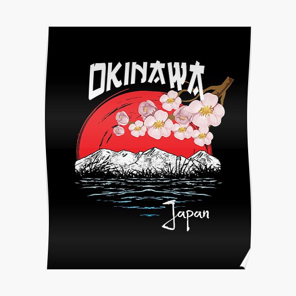 "Okinawa Japan Cherry Blossom Art" Poster for Sale by MrEddie10 | Redbubble