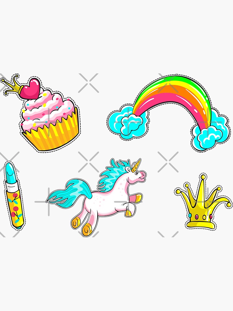 "Cute Colourful Girly sticker pack" Sticker for Sale by TheImperfecto ...