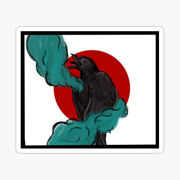 "Smoke Raven" Sticker for Sale by rinrin126 | Redbubble